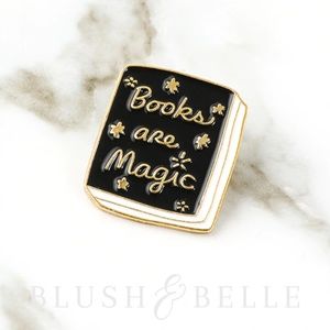 blushandbelle | Jewelry | 28 Books Are Magic Enamel Pin | Poshmark